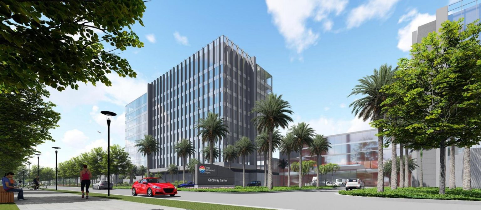 SkyCenter Site Development, Atrium and Pedestrian Bridge at Tampa International Airport - Crisdel