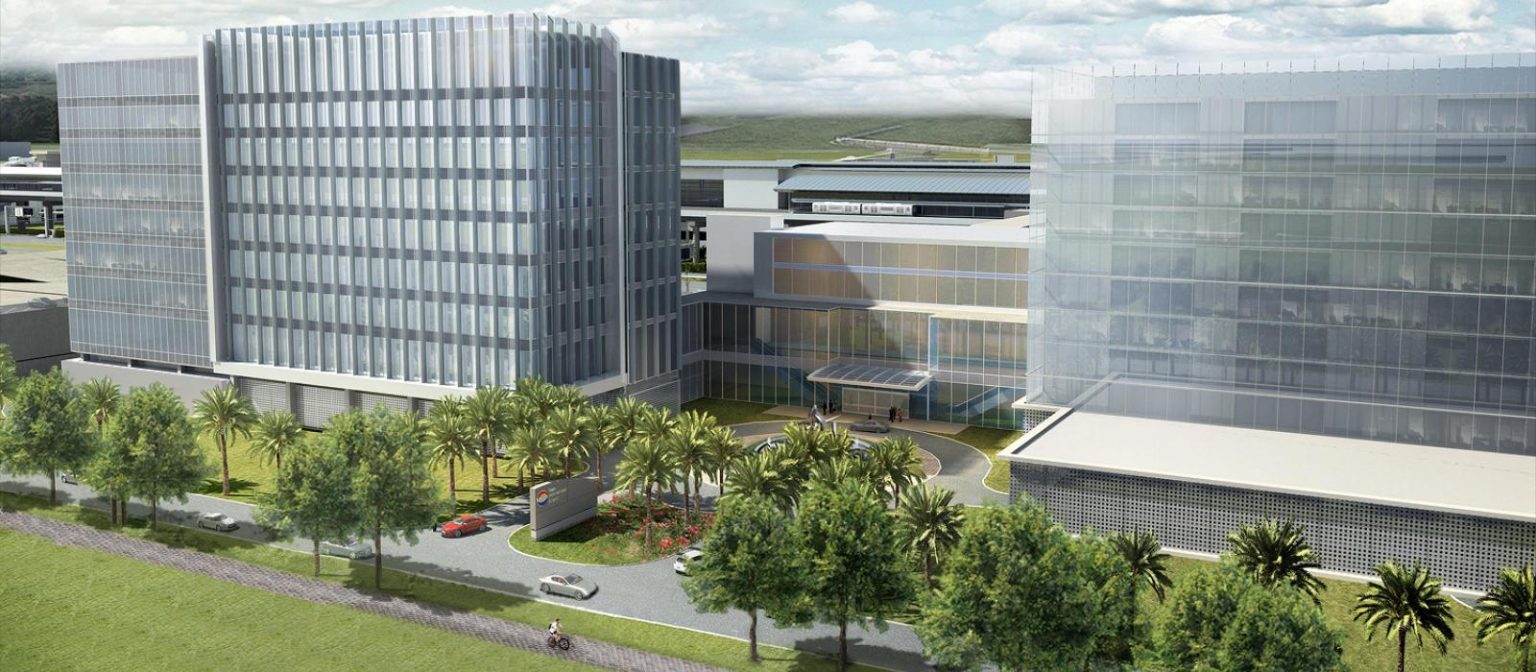 SkyCenter Site Development, Atrium and Pedestrian Bridge at Tampa International Airport - Crisdel